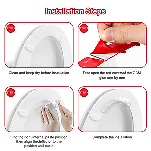 Pee Guard for Toilet Seat, Toilet Splash Guard, Potty Training Pee Splash Guard for Kids, with Superglue -Strongest Stickiness, Prevents Kids and Adult from Peeing Splash(Transparent 2 Pcs)