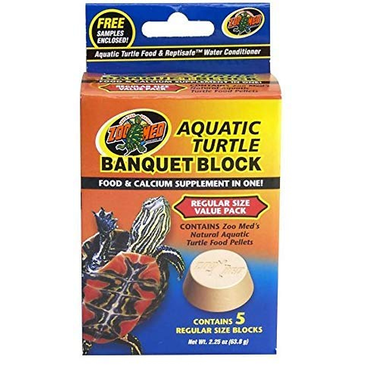 Zoo Med Aquatic Turtle Banquet Block Regular (5 Pack) - Pack of 4
