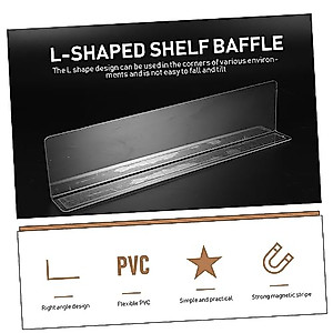 WHAMVOX 4pcs Shelf Divider Closet Shelf Separators Store Goods Separators Shelves Organizer Adjustable Shelves Book Dividers for Shelves Clear Shelf Clear Shelves L-Shaped Side Divider PVC