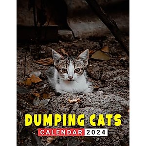 Dumping Cats Calendar 2024: Funny Feline Antics at a Glance - Wall & Desk Monthly Planner with Large Artful Images