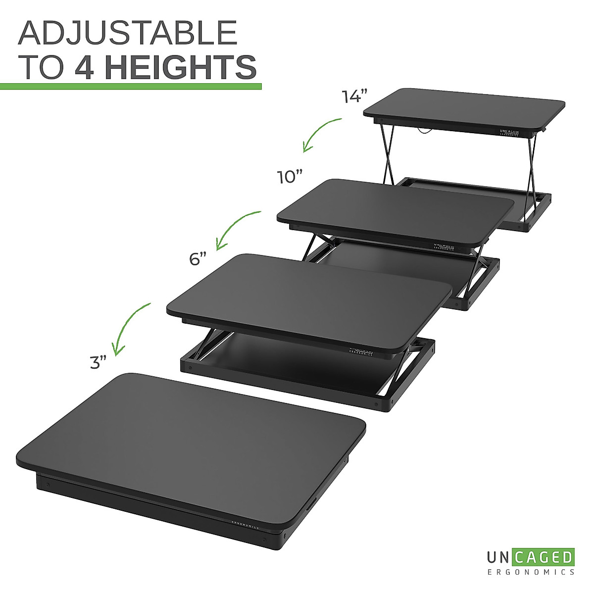 CHANGEdesk MINI Small Standing Desk Converter Height Adjustable Desktop Standing Desk Sit-to-Stand Up Desk Riser Laptop Standing Desk Converter, Black