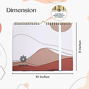 Boho Style Habit Tracker Journal and Goal Planner | Great Productivity Tool and Habit Journal - Motivational Workout Journal | Hang with Spiral Binding Workout Planner - Display on Workout Calendar