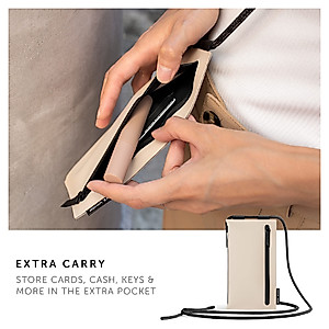 Native Union Sling Tech Carrier – Water-Repellent Adjustable Crossbody Pouch for Phone & Essentials, Stores Cards, Cash, Keys & More – 2 Zippered Compartments with Light Protection (Sand)