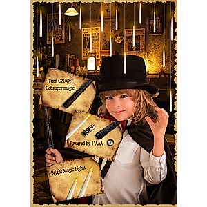 QVAIVE Floating Candles with Wand, 10Pcs Magic Flameless Hanging Candles,Flickering LED Taper Window Candles for Home Halloween Christmas Decoration Party Birthday