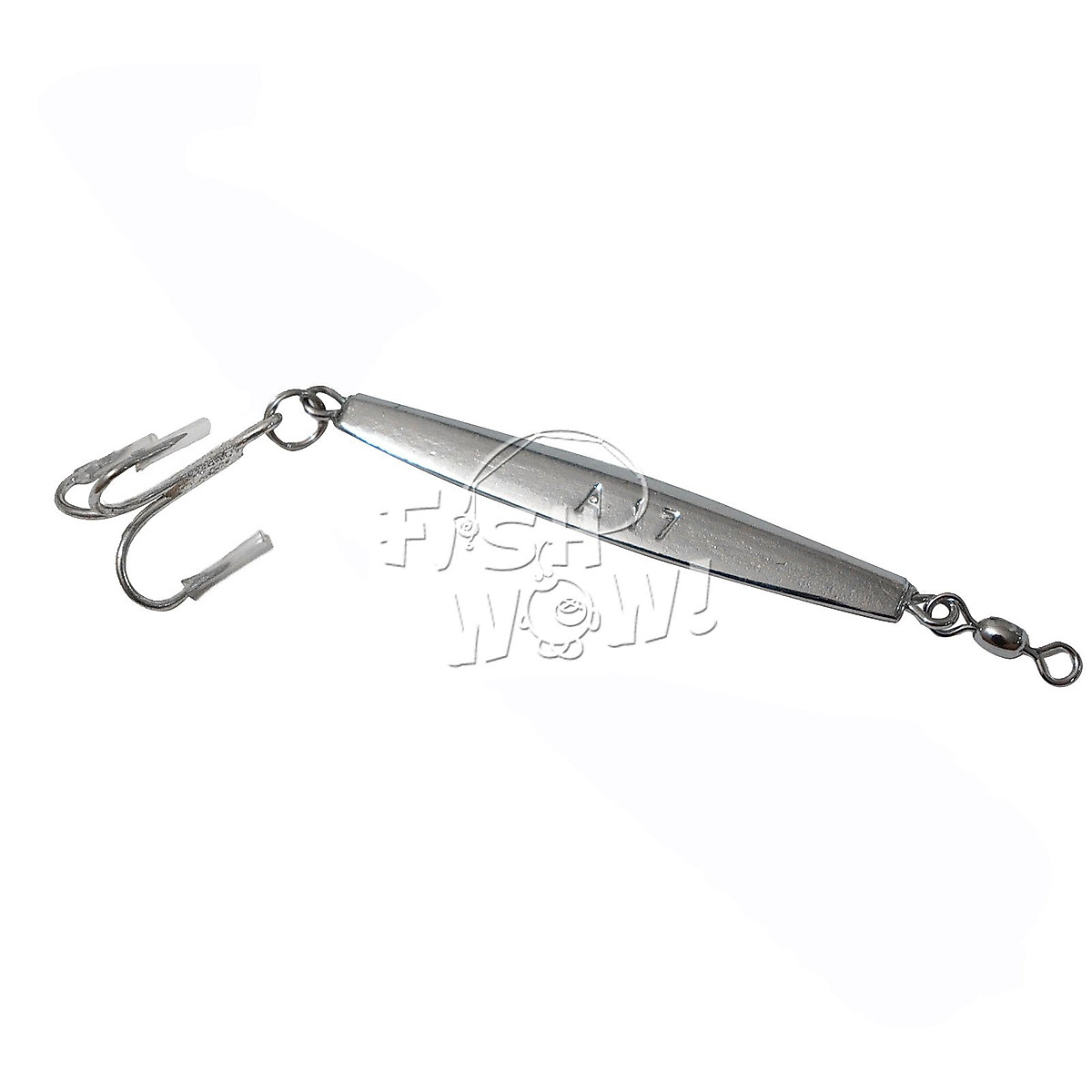 5pcs Fish WOW!® 2oz Diamond Jig Chrome jigs with a Treble Hook