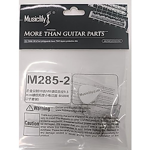 Musiclily Guitar Mini Size Pots B500K Split Knurled Long Split 18mm Shaft Linear Taper Potentiometers for Stratocaster and Telecaster Guitar Bass Parts(Pack of 2)