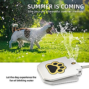 Videosystem Dog Fountain Dog Sprinkler, Outdoor Dog Drinking Water, Step On,Easy Paw Activated Drinking,Fresh Water,Sturdy,Easy to Use,Providing Constant Stream,Y Splitter Included