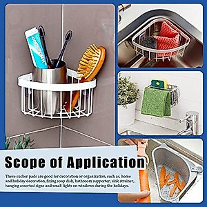 Glarks 80Pcs 20mm 25mm 30mm 35mm 40mm Bathroom Shower Caddy Connectors Suction Cups Set, Rubber Anti-Collision Sucker Pads Without Hooks and Holes