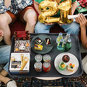 Nicesh 6-Pack Large Plastic Serving Trays, 25.28" x 17.06" Plastic Tray/Animal Feeding Tray or Planter Tray for Storage Shoes, Boots