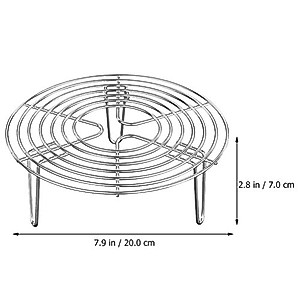 Healeved Round Steamer Rack Stainless Steel Canning Rack Cooling Rack for Steaming Cooking and Baking