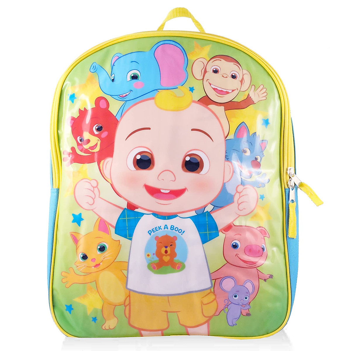 CoComelon Backpack for Boys and Girls - 15" CoComelon Backpack Bundle with Stickers and More (CoComelon Backpack for Toddlers)