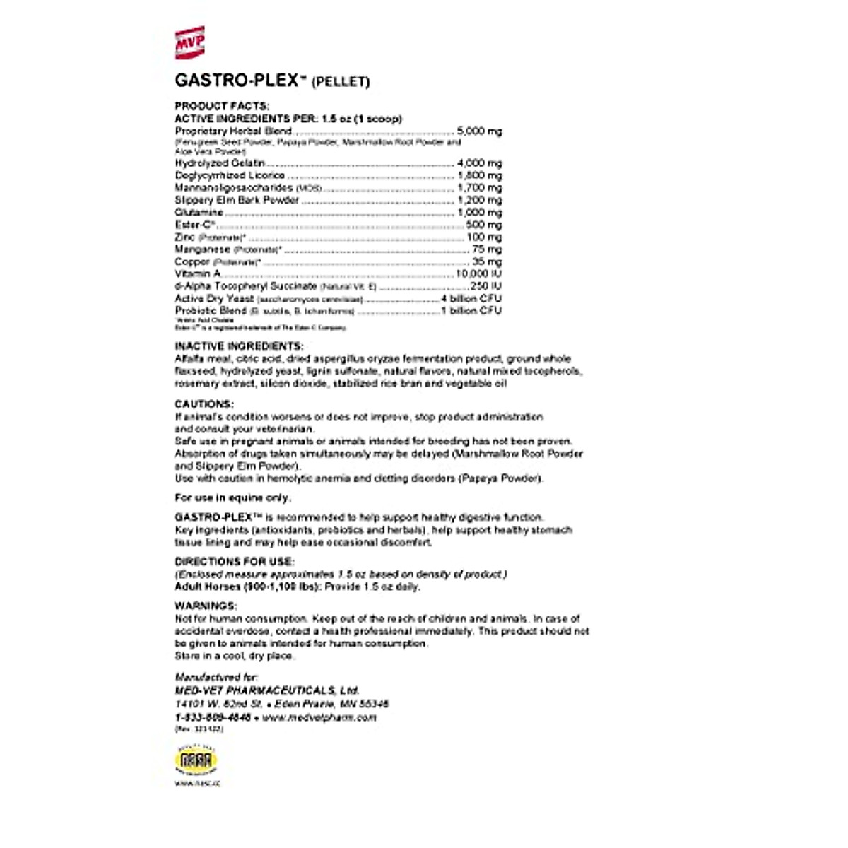 Gastro-Plex (6 lb) Supports Gut Health and Hindgut Digestion in Horses