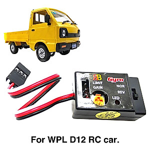 Mini Gyro Module for RC Cars Drift Drive, Automatic Stability Control Gyro | Sensitivity Adjustable, Easy to Operate, R484 Analog SMM System Mini RC Car Gyro Stabilizer 4-6V for WPL D12