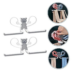 Cabilock 2pcs Hanger Storage Rack Wall Mount Towel Holder Towel Hangers Metal Organizer Shelf Wall Mounted Towel Bar Towel Rack Holder Toilet Towel Toilet Towel Stand Bath Towel Rack Porch