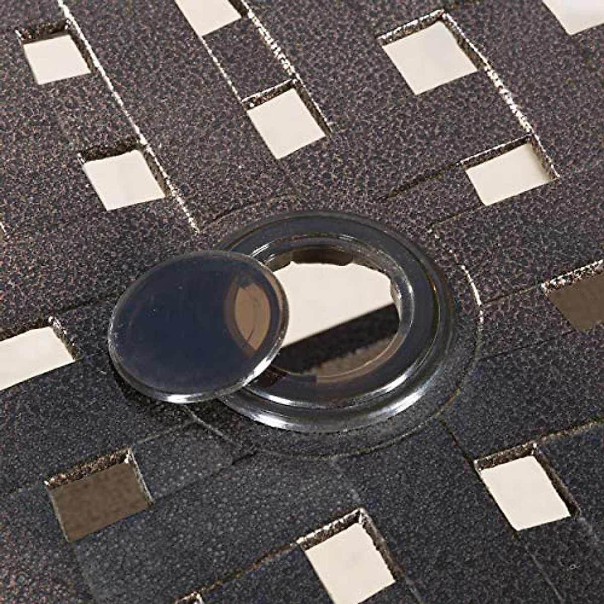 Christopher Knight Home Hallandale Outdoor Sarasota Cast Aluminum Rectangular Dining Set, 7-Pcs Set, Hammered Bronze