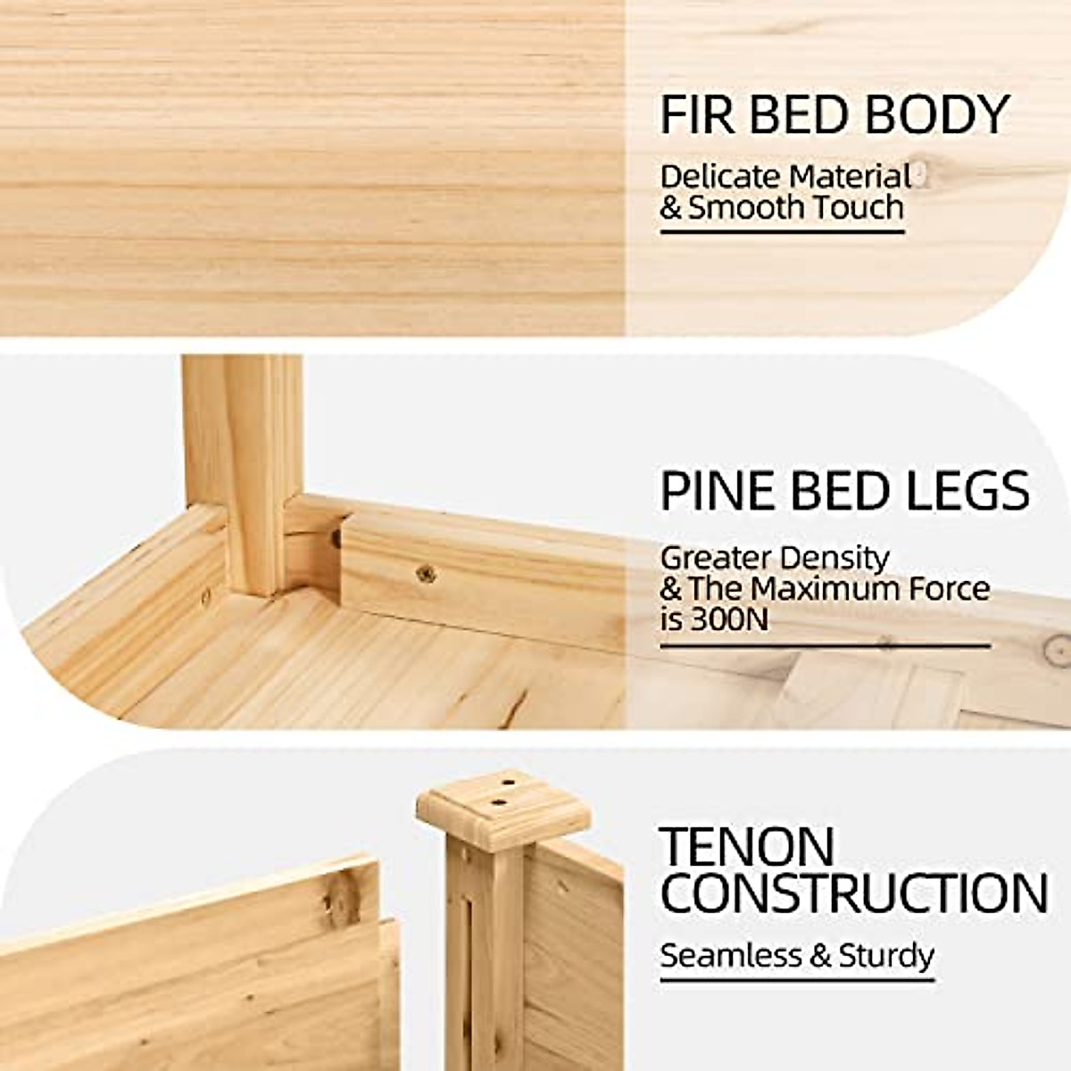 Flamaker 46x30x22in Raised Garden Bed Elevated Wood Planter Box with Legs for Backyard, Patio, Balcony, Garden