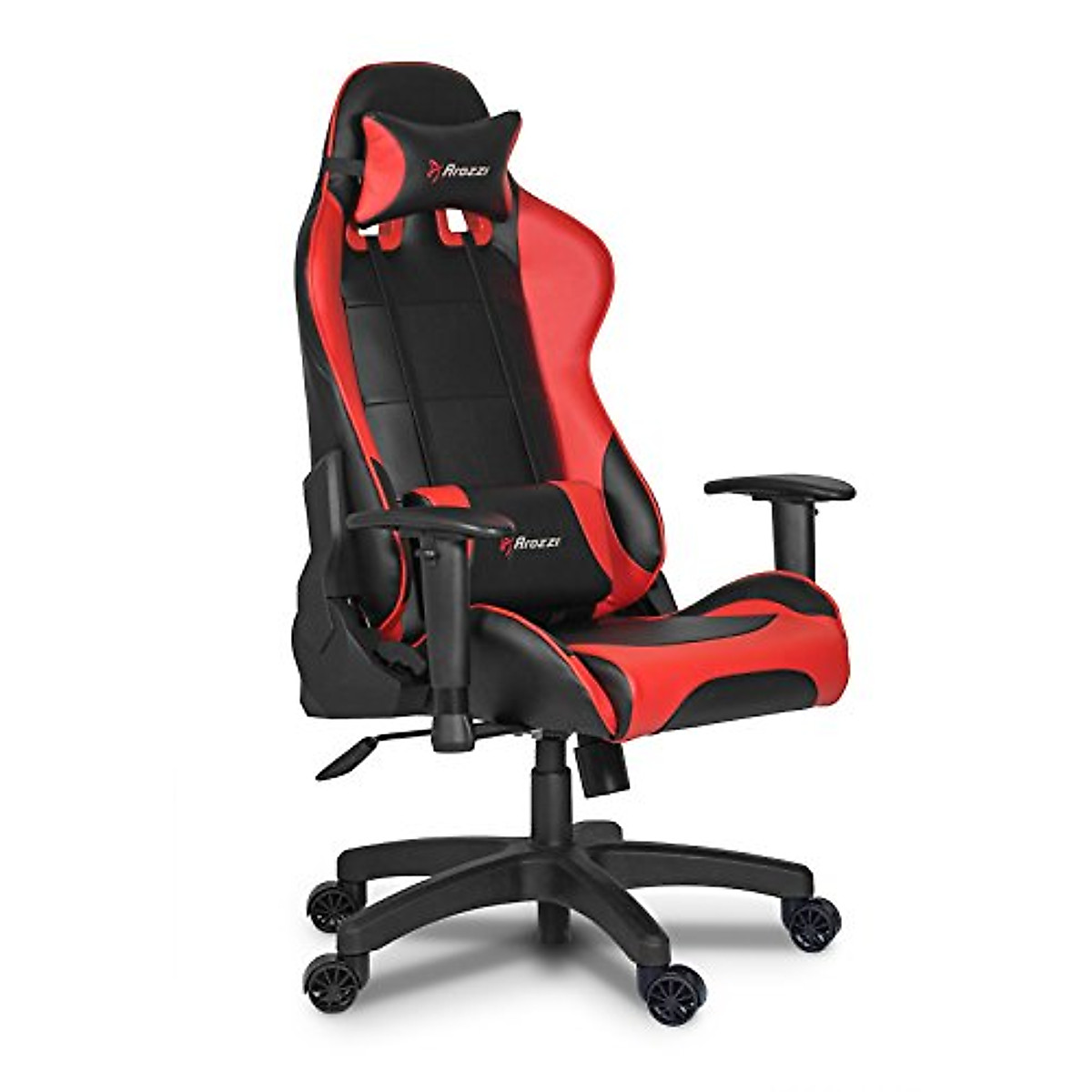 Arozzi - Verona Junior Ergonomic Computer Gaming/Office Chair with High Backrest, Recliner, Swivel, Tilt, Rocker, Adjustable Height and Adjustable Lumbar and Neck Support - Red