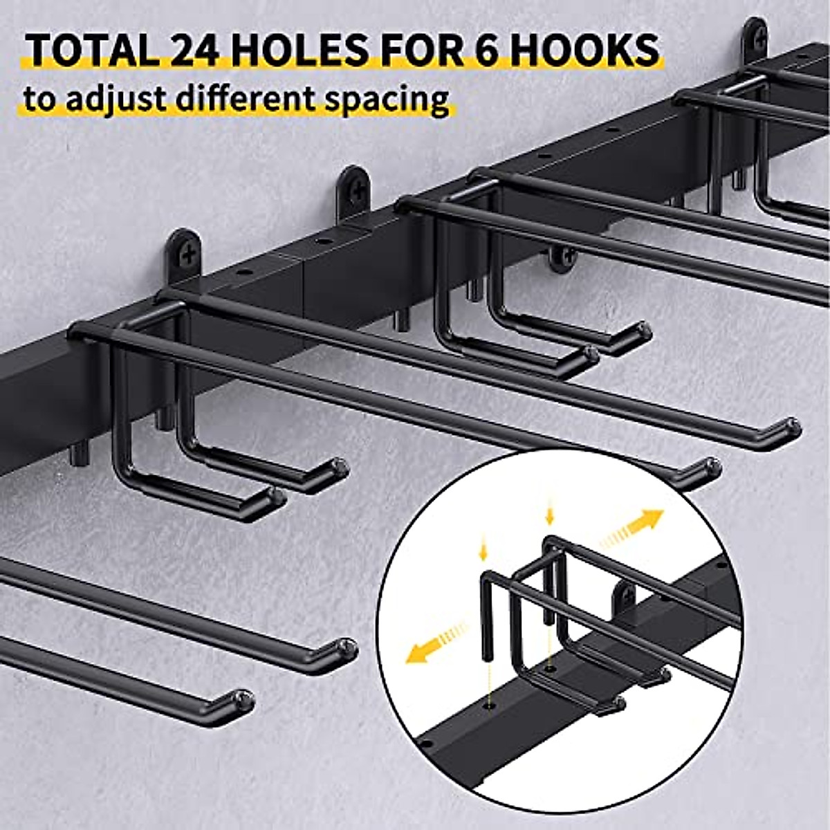 Venkuber Garage Storage, Garden Tool Organizers Wall Mount Broom Holder Shovel Hanger Heavy Duty Shelving Rack Hanging Hooks Power Tool Organization for Yard Shed Basement