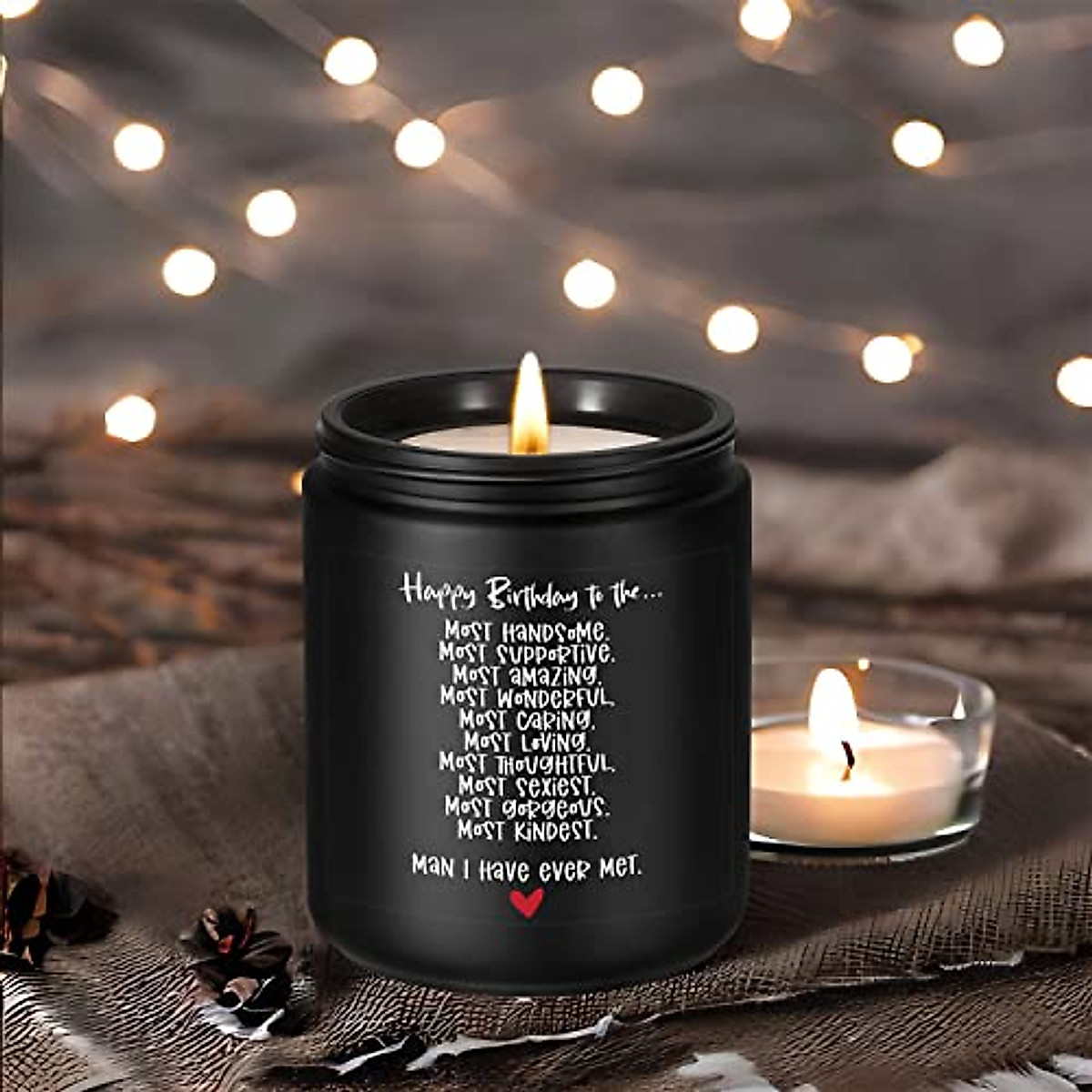 Fairy's Gift Happy Bday Gifts for Men - Happy Birthday Candles Gifts for Him, Boyfriend, Husband, Fiance - Thoughtful Birthday Gifts for Boyfriend from Girlfriend - Unique Happy Birthday Husband Gifts