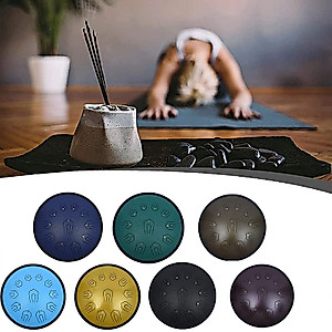 18 Inch Steel Tongue Drum 22 Notes Handpan Drum Tank Drum C Key Professional Music Panda Drum with Travel Bag for Yoga, Meditation, Music Therapy (Color : Black)