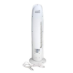 Comfort Zone CZTF329WT 29” 3-Speed Oscillating Tower Fan, High-Performance Centrifugal Blades with Space Saving Design, Perfect for Office, Desk or Dorm Room, White