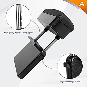 ASOPARTS Car Center Console Armrest Box Support Elbow Rest Cushion Adjustable Height Armrest Box Uniform for Most Vehicles SUV Trucks(Black line)