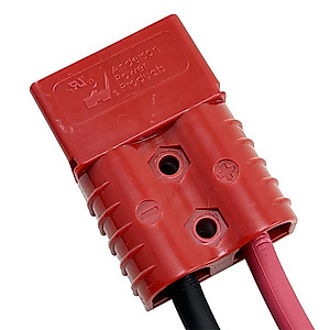 RCPW 120A Red Anderson SB120 Battery Power Connector Repair Harness w/Leads, Used for Snow Plow/Buyers SaltDogg Salt Spreader Wiring Harness Applications