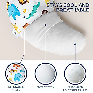 Niimo Nursing Pillow - 100% Cotton Breastfeeding Pillow Cover, Ergonomic Nursing Pillows for Breastfeeding, Machine-Washable Baby Pillow, Breastfeeding Pillows & Breastfeeding Essentials