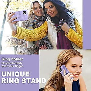 TISOOG for iPhone 11 Case [Cute 3D Dragon Scale Series] with Kickstand, Anti-Scratch Microfiber Lining, Liquid Silicone Gel Rubber Shockproof Drop Protection Case for iPhone 11 - Light Purple