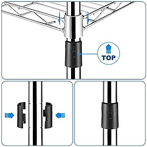 Homdox 5 Tier Steel Wire Shelving Unit on Wheels,Chrome Shelves for Garage Kitchen Living Room,Heavy Duty Shelving Rack, 23.2 x 13.8 x 72 inch (L x W x H)