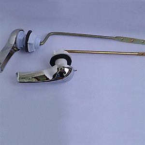 EGGPOD Toilet Push Button 1*Toilet Handle Toilet Switch Universal Toilet Tank Flush Lever Chrome Finish Toilet Handle Fits Replacement for Most Toilets