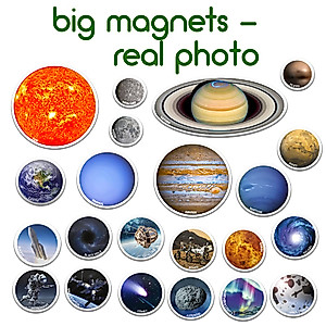 Solar System for Kids - Fridge Magnets for Toddlers - Planets for Kids Solar System Toys - 22 Magnetic Planet Kids Magnets - Refrigerator Magnets for Kids Magnetic Toys Toddler Toys Baby Toys