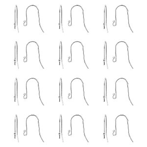 Sea of Ice 925 Sterling Silver Ear Wires Ball End French Earring Hooks for Drop Dangle Earrings Jewelry Making, DIY Jewelry Findings Parts 24 Pcs/ 12 Pairs