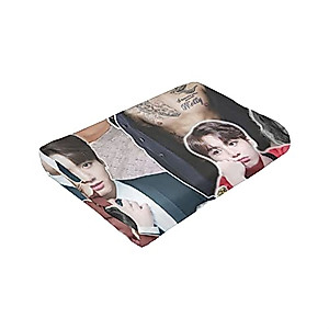 Blanket Jungkook Soft and Comfortable Warm Fleece Blanket for Sofa,Office Bed car Camp Couch Cozy Plush Throw Blankets Beach Blankets