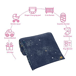 customjoy Personalized Baby Milestone Blanket with Name,Customized Twinkle Little Star Monthly Fleece Blankets for Girls 30in(w)x40in(L)