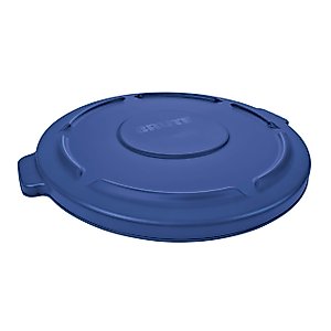Rubbermaid Commercial 1779700 BRUTE Heavy-Duty Round Waste/Utility Container, 10-gallon Lid, Blue