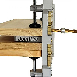 Milescraft 1311 Joint Pro Professional, Self-Clamping All Steel Doweling Jig - Quality - Includes 4 Guide Bushings for 1/4 in., 5/16 in. and 3/8 in. Dowels,Silver