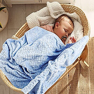 4 Pcs Baby Girl Blankets, Plush Flannel Baby Blanket, Soft and Warm Throw Blankets for Newborn Infant and Toddler, Fleece Blanket for Crib Stroller (30 x 40 Inch)