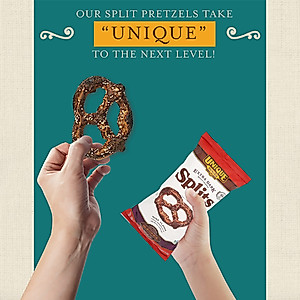 Unique Snacks Extra Dark Splits Pretzels, Original Split-Open Pretzels, Delicious Homestyle Baked Snack Bag, Vegan, OU Kosher, and Non-GMO Food, No Artificial Flavor, 11 Oz. Bag, Pack of 6