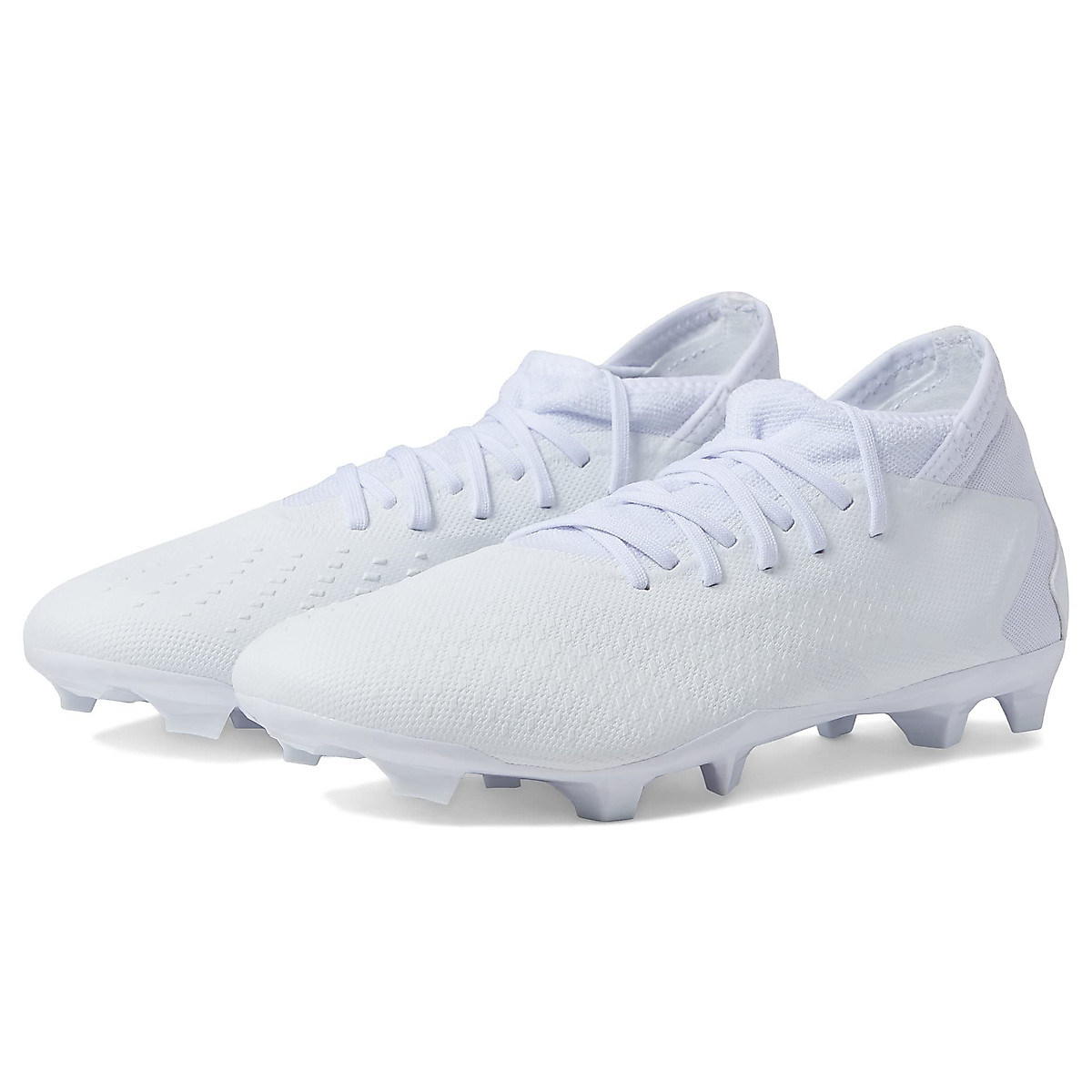 adidas Unisex Predator Accuracy.3 Firm Ground Soccer Shoe, White/White/Black, 8.5 US Men