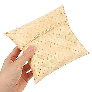 Bamboo Sticky Rice Basket Woven Baskets Tray Decor Bamboo Woven Basket Candy Basket Bamboo Tea Snack Container Handmade Woven Basket Wedding Decor Woven Storage Basket