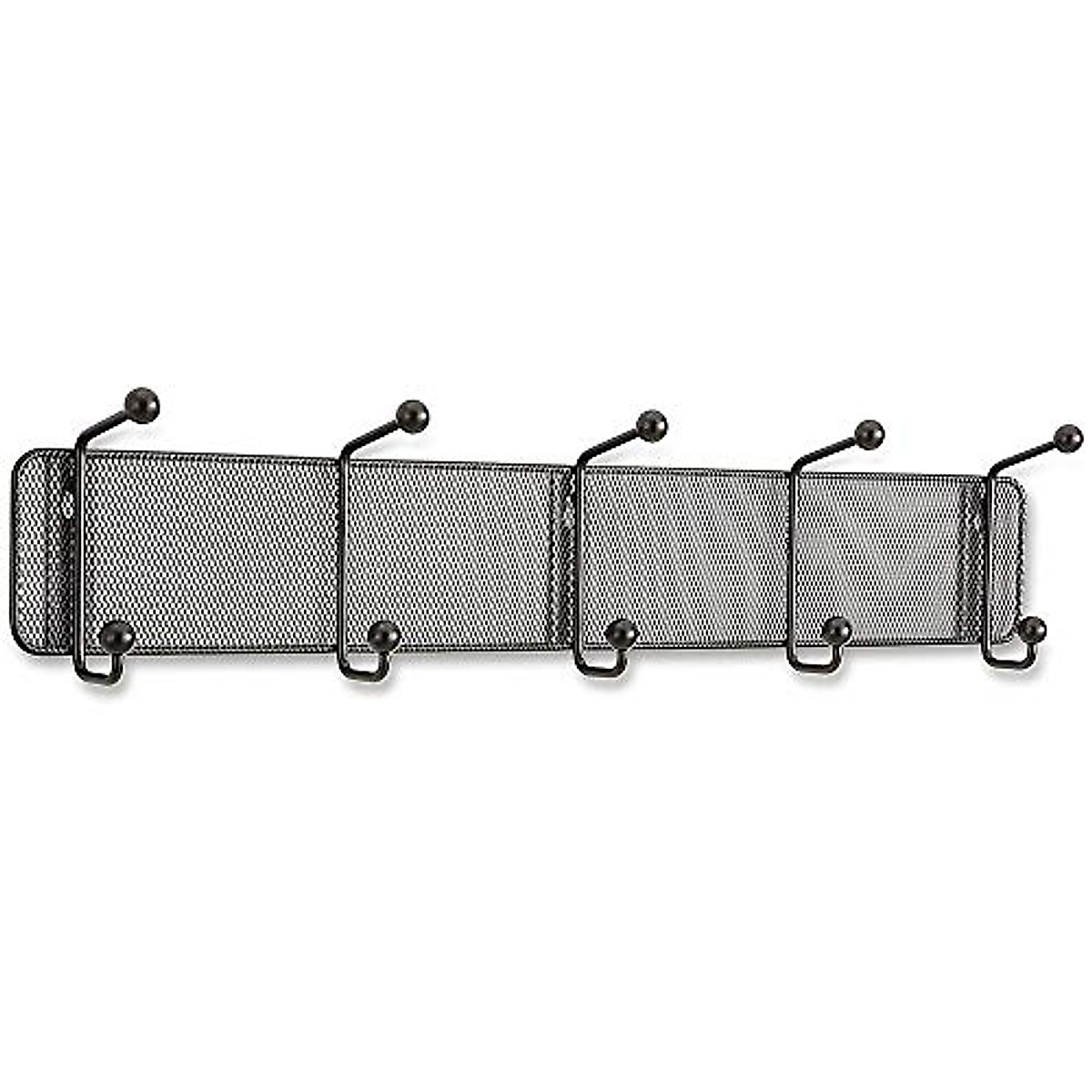 Safco 6403Bl Onyx Mesh Wall Racks 5 Hook Steel
