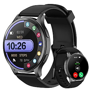 Woneligo Smart Watch for Men(Answer/Make Call), 1.45'' Touch Screen Fitness Tracker with 24-Hour Blood Oxygen/Heart Rate/Sleep Monitor,100+ Sports Modes, IP68 Waterproof Smartwatch for Android iPhone