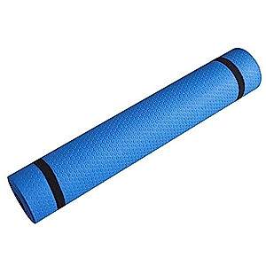 Yoga Mat Anti-skid Sports Fitness Mat 6MM Thick EVA Comfort Foam yoga matt for Exercise, Yoga, and Pilates Gymnastics mat (6mm-blue)