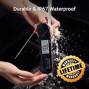 ThermoMaven Professional Meat Thermometer Digital, 0.6 Sec Instant Read, ±0.5℉ NIST Certified Accuracy, 100% Waterproof, Bright Backlit, Temperature Indicator for Grill, Kitchen, Cooking, BBQ, Smoker