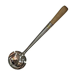 Sunrise 14 Inch Hong Kong Style Wok -Round Bottom + 18 inch lenghth Wok Ladle