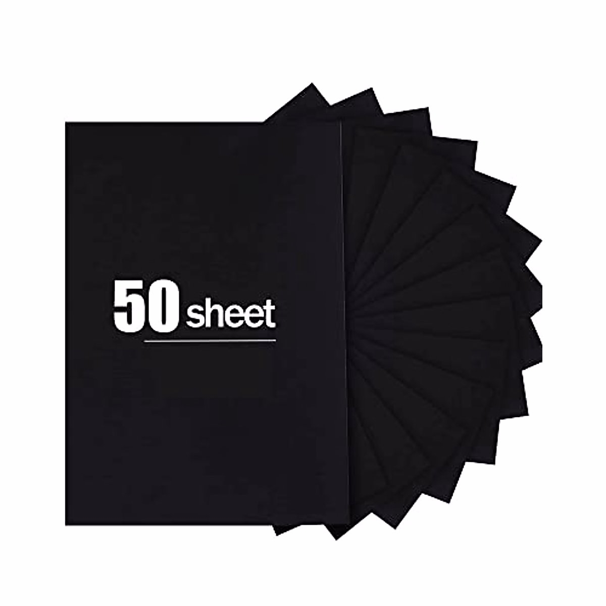 50 Sheets Black Cardstock 8.5 x 11 inch, 250gsm/92lb Black cardstock Paper for DIY Arts and Cards Making, Heavy Black Craft Paper for Invitations, Stationary Printing,Scrapbook Supplies