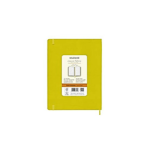 Moleskine Classic Notebook, Hard Cover, XL (7.5" x 9.5") Ruled/Lined, Hay Yellow (Silk), 192 Pages