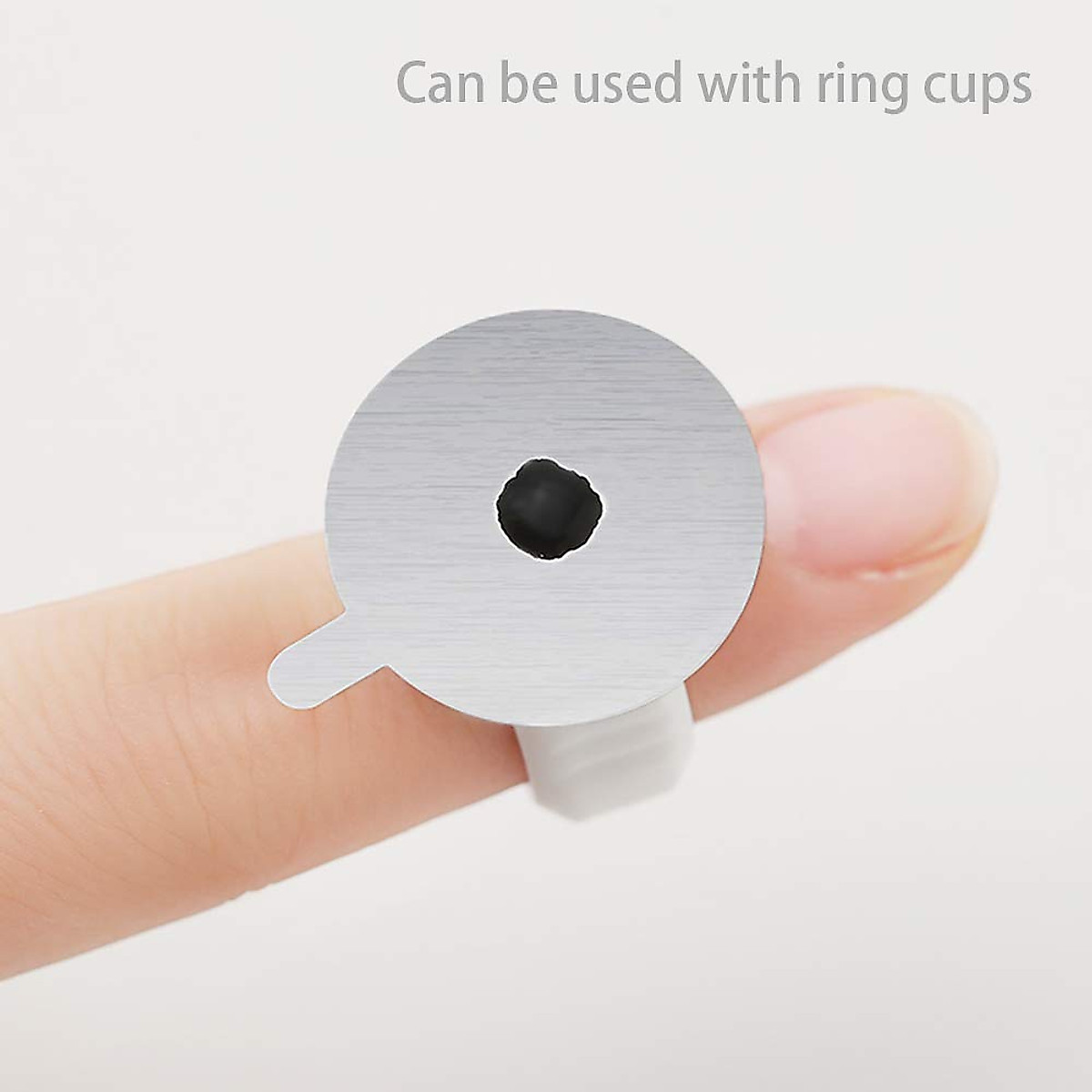 900 PCS 1 Inch Disposable Eyelash Glue Holder Pallet Stickers Pads Waterproof Glue Aluminum Foil Stickers with 2 PCS Eyelash Extension Jade Stone