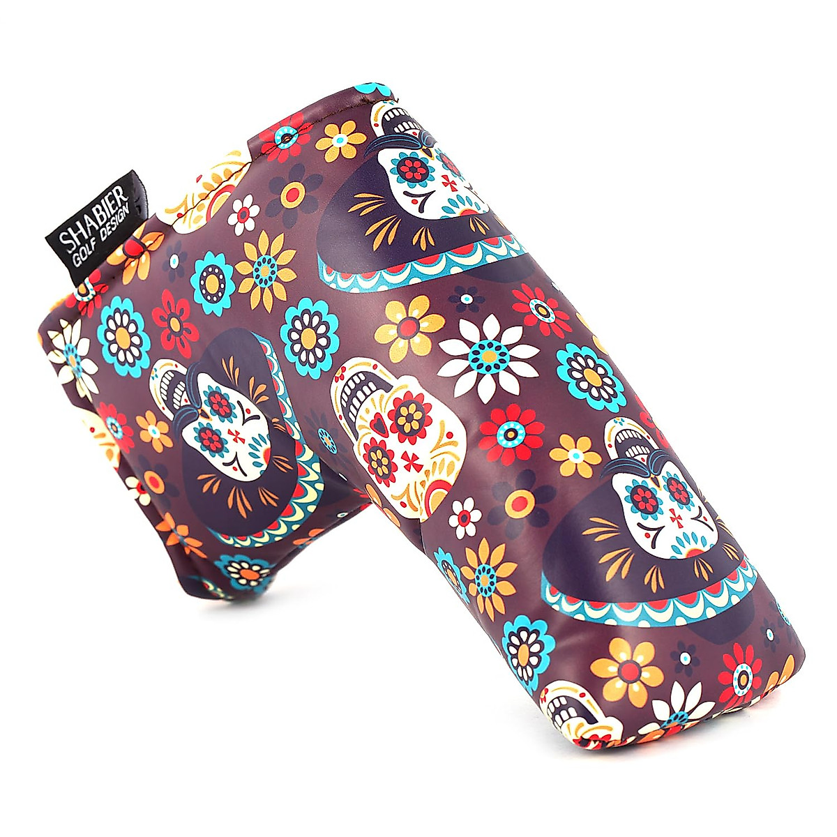 SHABIER Golf Putter Cover Skull Design Headcover for Blade Golf Putter Head Cover